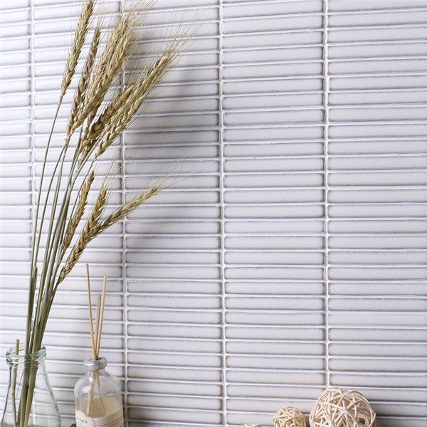 Premium Glazed Stackbond Ceramic White Mosaic Design Patterns