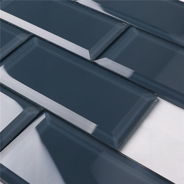 Wholesale Glass Mosaic Subway Tile 3''x6'' Beveled Edge