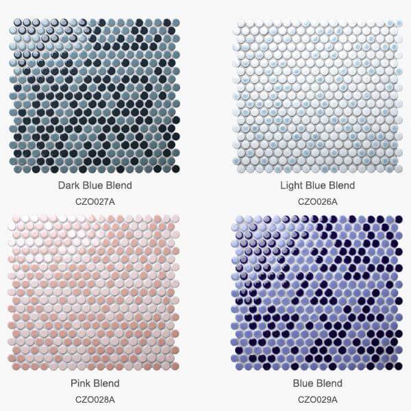 Wholesale Penny Round Porcelain Mosaics for Backsplash Kitchen