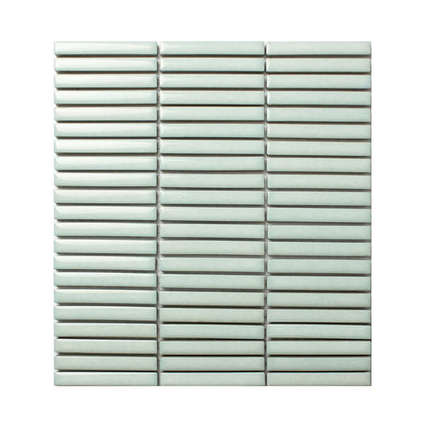 Premium Blossom Texture Finger Strip Mosaic Tile Green Stackbond Wholesale