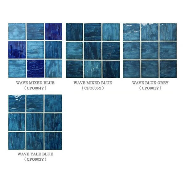Wave 4 Inch Pool Mosaic Tile at High Quality for Sale