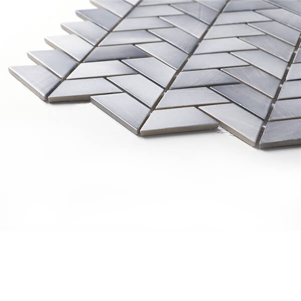 Hand crafted premium china trapezoid rough texture porcelain mosaic ...