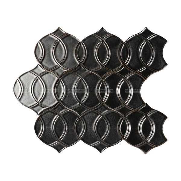 Black Glazed Handmade Tiles for Backsplash Kitchen Hotel Projects | MM ...
