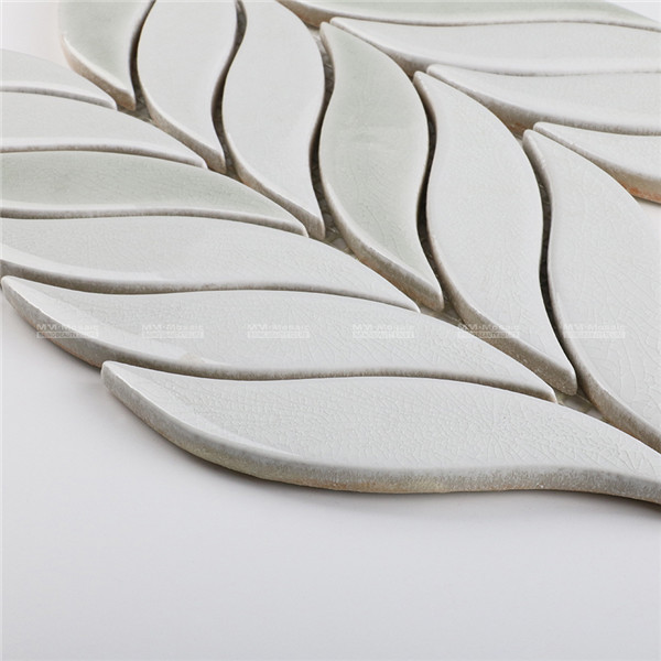 Leaf Shape Handmade Tiles for Bathroom Kitchen Backsplash Project | MM ...
