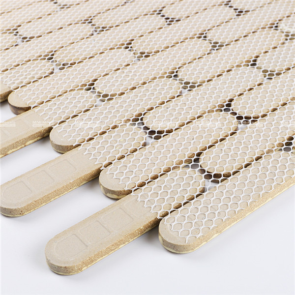 Modern Long Oval Porcelain Beige Mosaic Tiles for Wall Bathroom Project ...