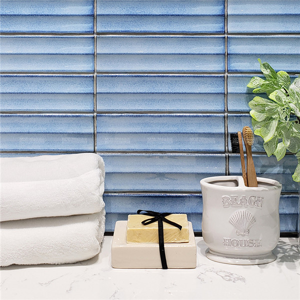 Factory Price 60*200mm 3D Wall Tiles Blue Subway Tile for Backsplash ...