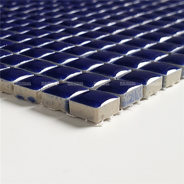 11*11mm Dark Blue Porcelain Small Square Mosaic Tiles for Kitchen Wall ...