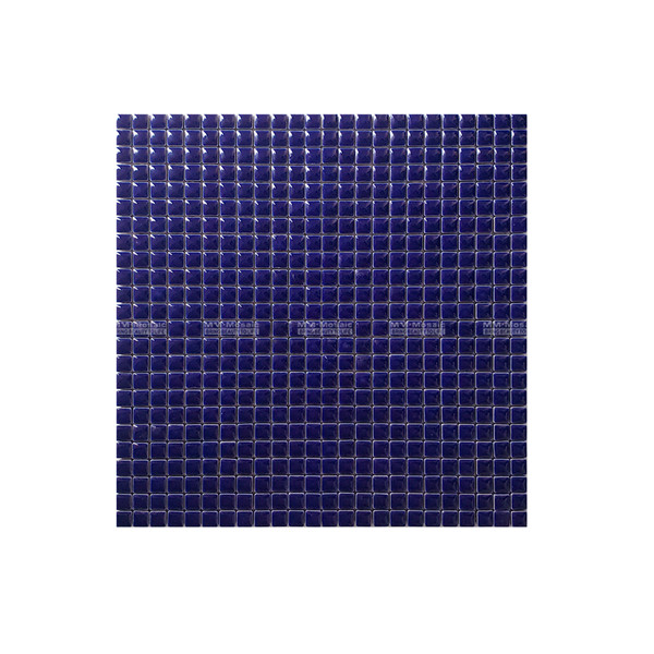11*11mm Dark Blue Porcelain Small Square Mosaic Tiles for Kitchen Wall ...