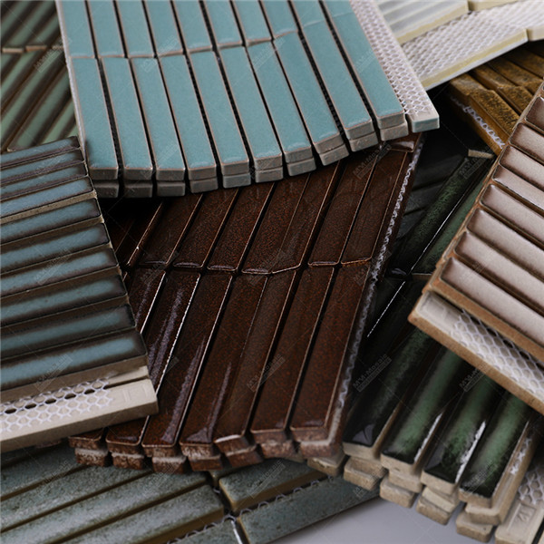 Wholesale New 12x92mm Porcelain Kitkat Tile Bathroom Red Mosaic for ...